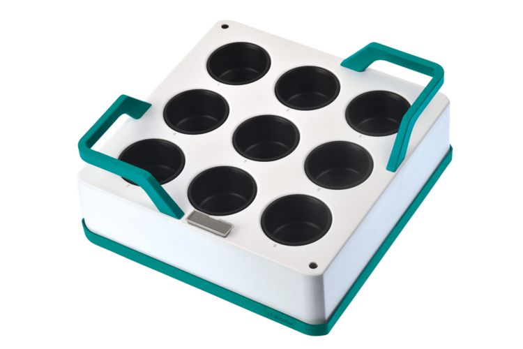 OMNIS sample rack, 9 x 150 mL, (PP) | Metrohm