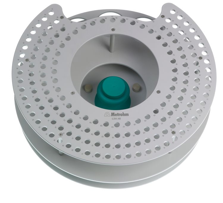 Sample rack, 159 x 2 mL and 3 x 300 mL (PVC) | Metrohm