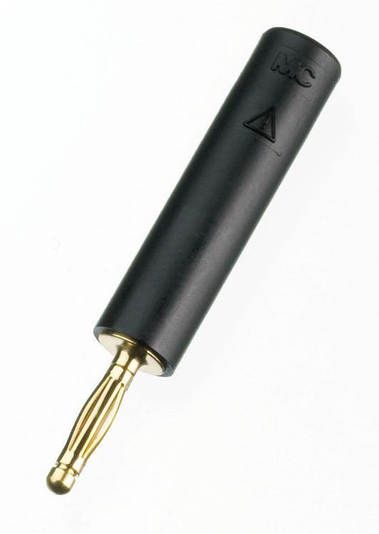 Adapter black 2 mm plug / 4 mm socket (for 826/827) | Metrohm